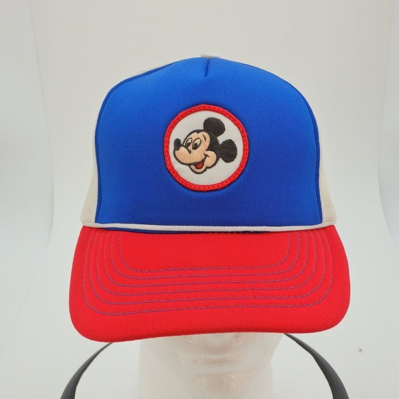 Disney | Accessories | Vintage 8s Walt Disney Mickey Mouse Hat Cap Snap ...